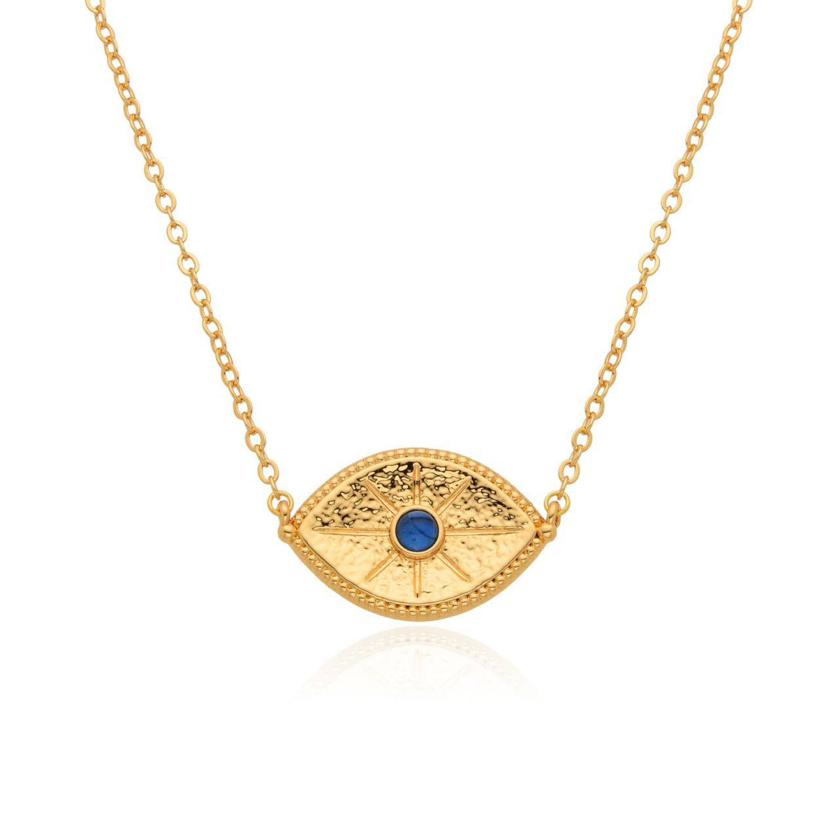 Blue evil eye stainless steel Necklace – Butina Design