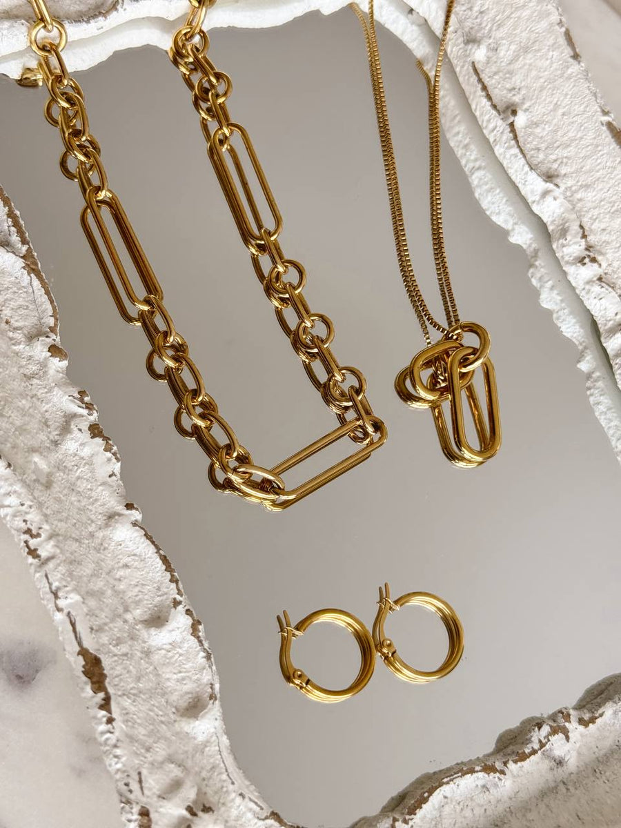 Gold link necklace – Butina Design