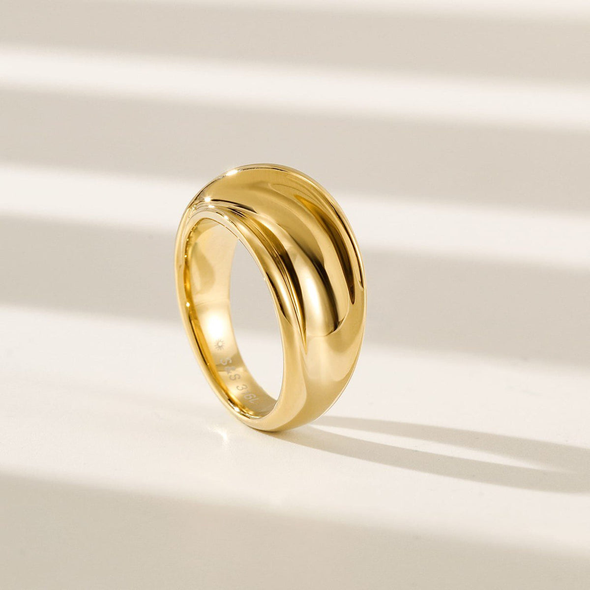 Stainless steel Curved Ring – Butina Design